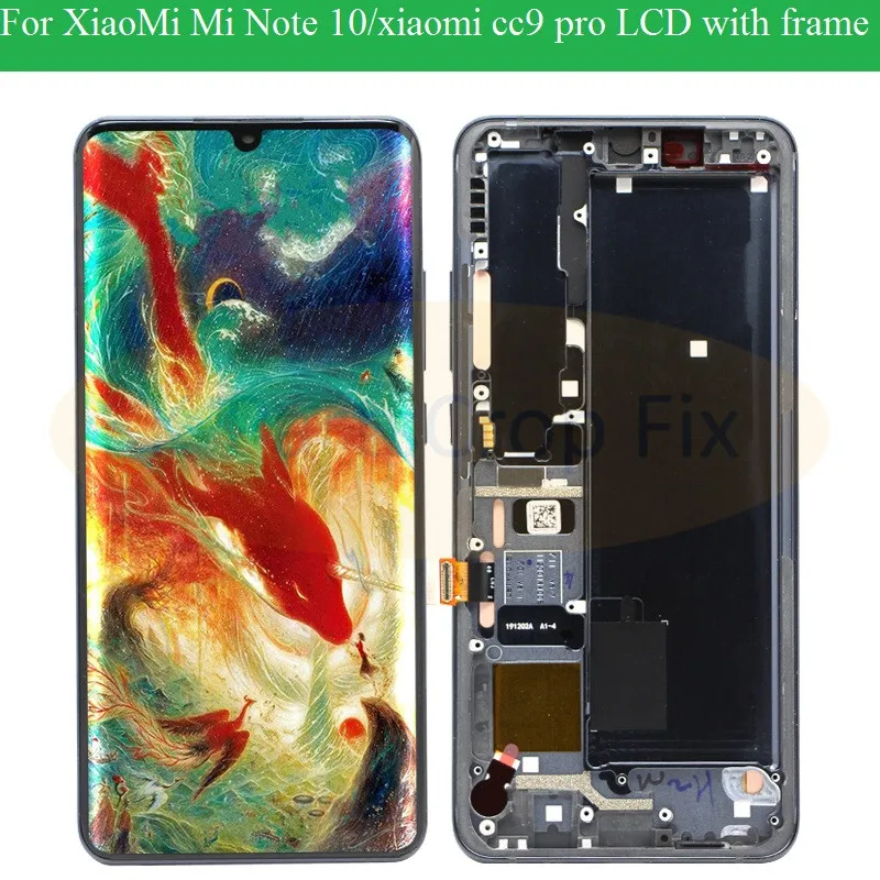 Tela lcd sensível ao toque para xiaomi mi, note 10, mi note10 pro,|LCDs de celular| - AliExpress