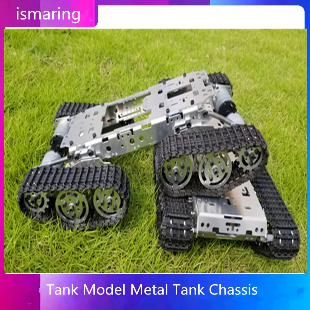 RC Metal Tank Chassis Flexible Damping Golden Robot Tracked Vehicle ...