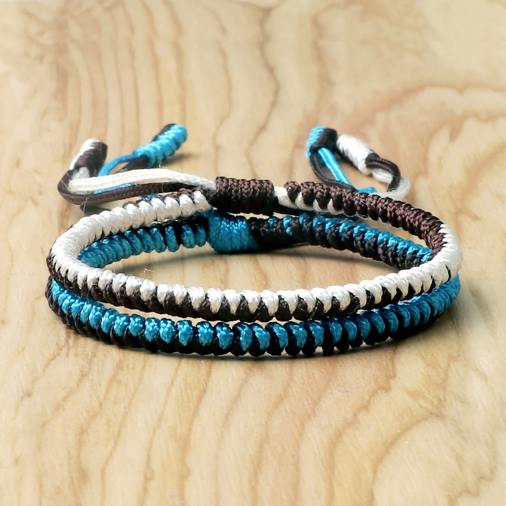 Simple Woven Cotton Rope String Bracelet Pray Yoga Handmade Multicolor ...