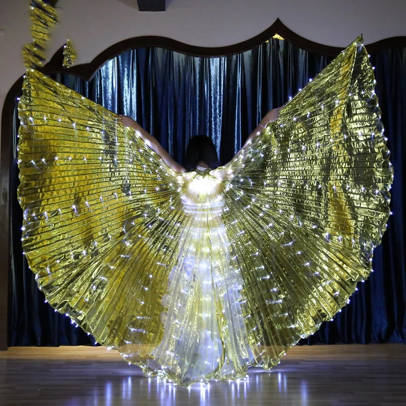 LED dance wings 360 degree big wings dancing props belly dance emitters ...