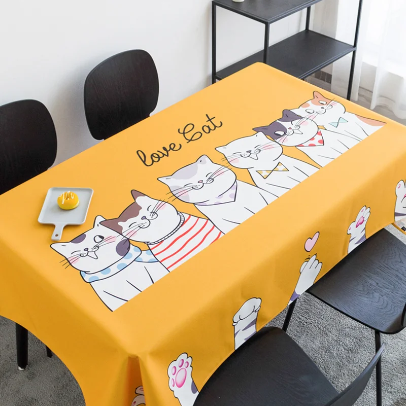 Cartoon Animal Pattern Tablecloth Household Children's Study Tablecloth ...