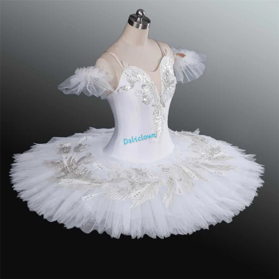 Classic Professional Ballet Tutu Adult Kids White Swan Lake Pancake ...
