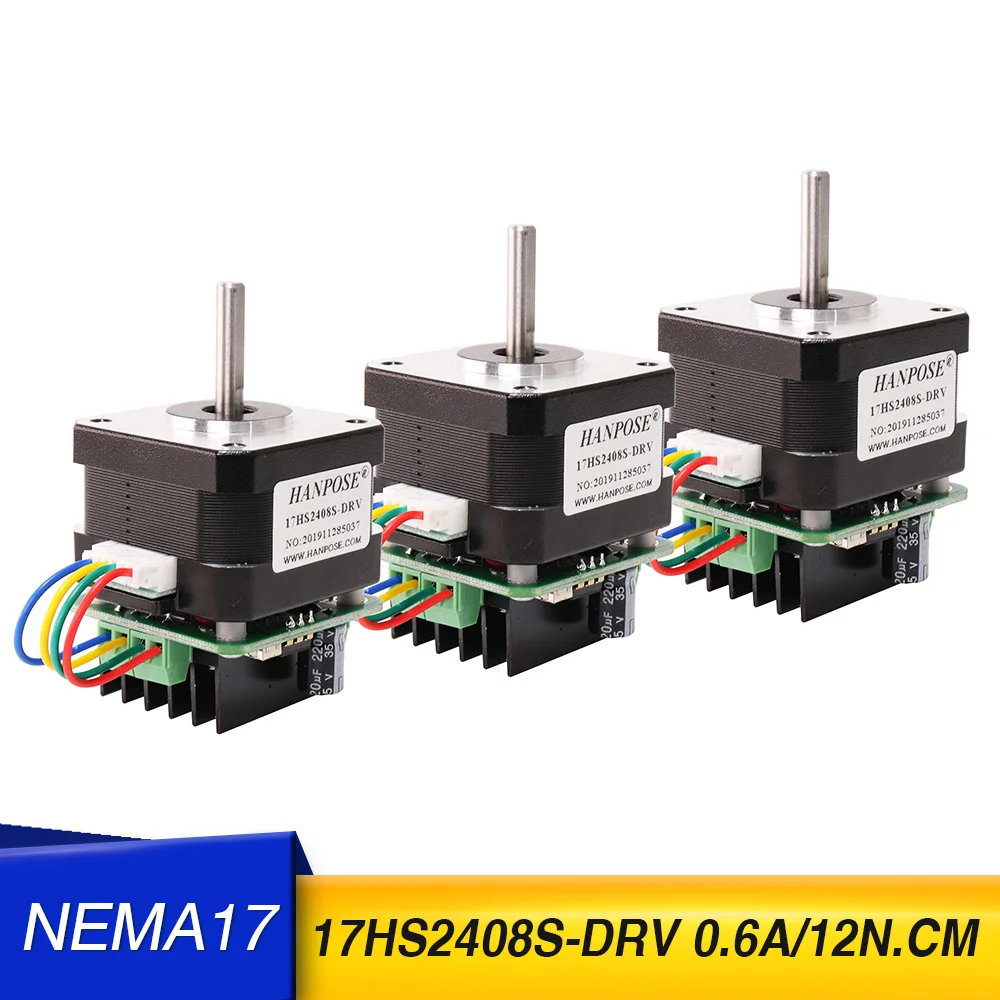 3PCS New 17hs2408S two phase L28MM four wire stepping motor with micro ...