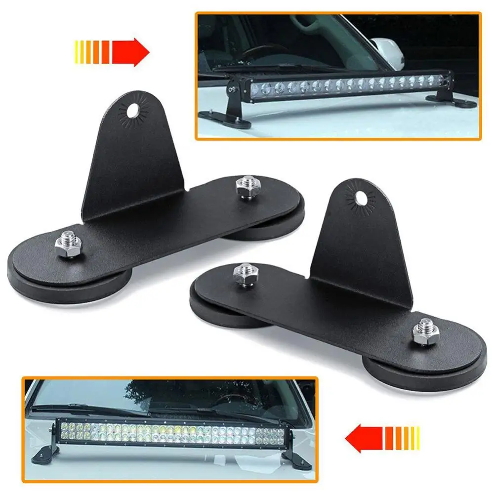 for SUV Strong 2Pcs Car Roof LED Light Base Bracket Mount Magnetic ...