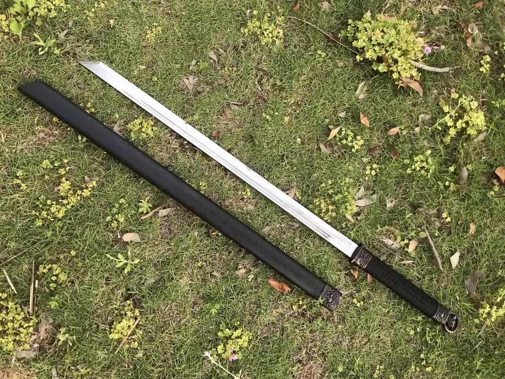 Temper Tang Dynasty Broadsword Glaiveใบมีดแมงกานีสเหล็กดาบมีดSharp ...