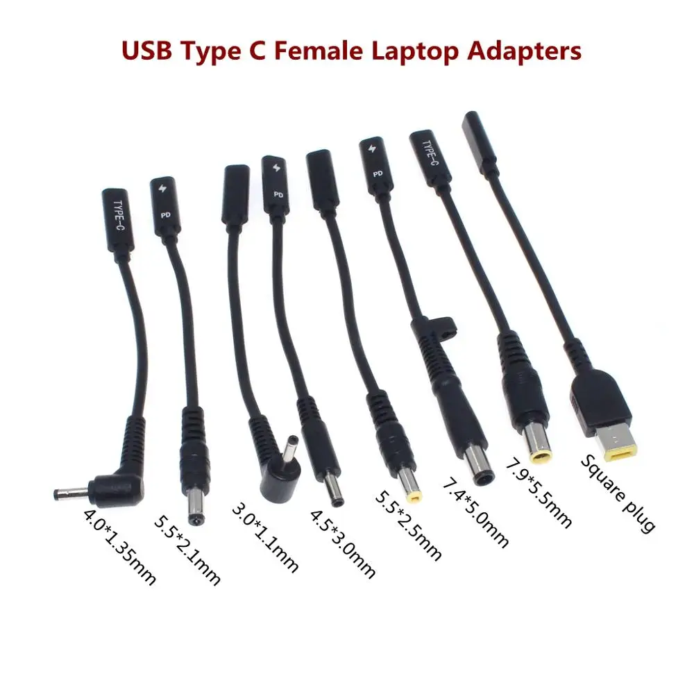 Usb-3-1-Type-C-Pd-Power-Adapter-Converter-Dc-Plug-Connector-Cable-Cord ...