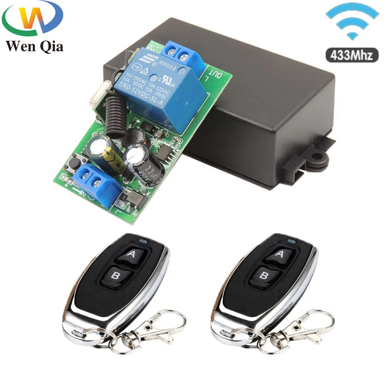 433 Mhz Wireless Smart Light Switch with Remote Control ON OFF Receiver ...