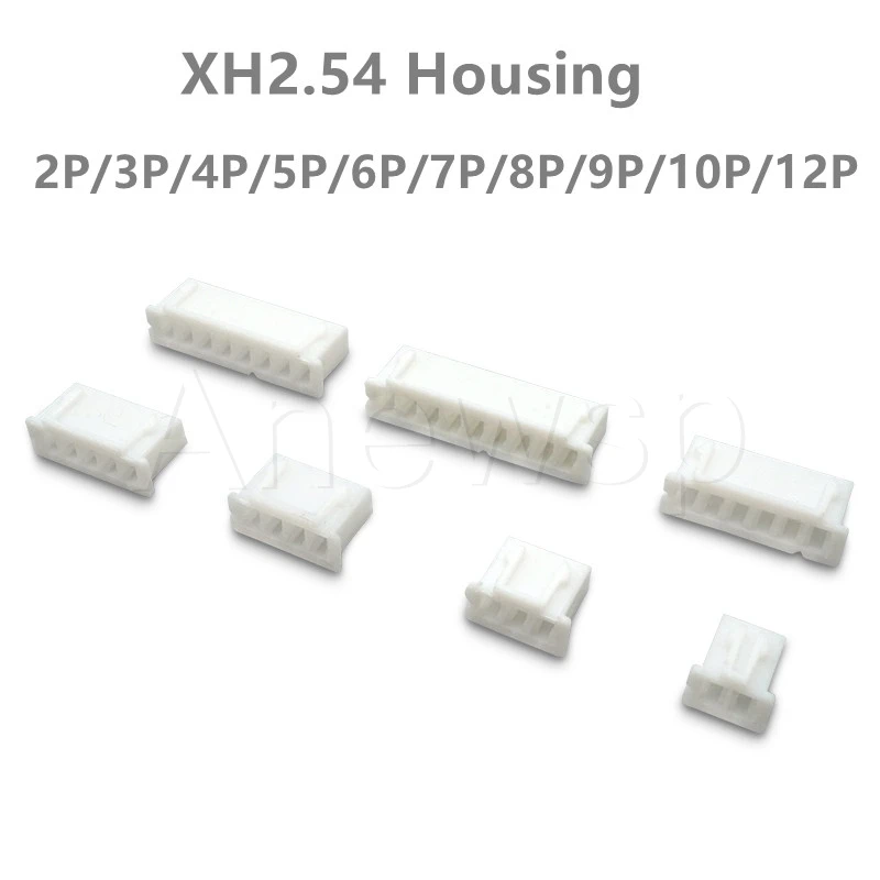 50PCS XH2.54 Connector Leads Header Housing 2P 3P 4P 5P 6P 7P 8P 9P 10P ...