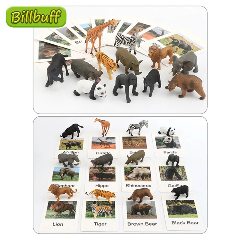 24pcs-Simulation-Ocean-Wild-Animal-Giraffe-Monkey-Zoo-Solid-Model ...