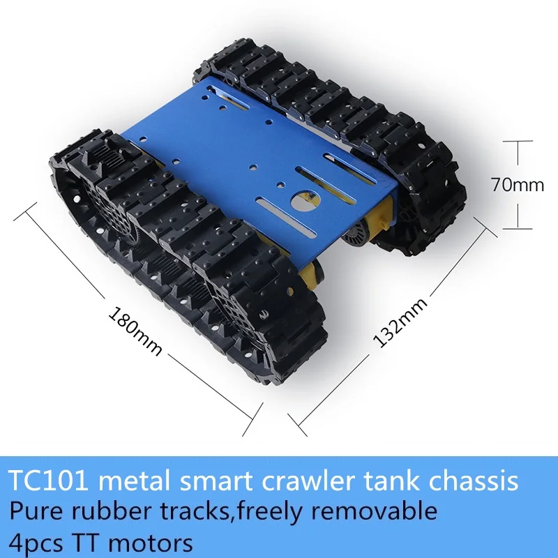 NEW-TC101-4WD-Metal-Smart-Crawler-Robot-Tank-Chassis-Kit-4pcs-TT-Motor ...