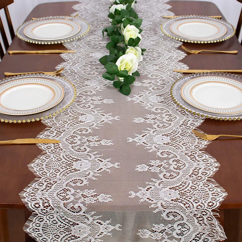 Chemin de Table,Chemin de Table en dentelle blanche, nouveau ...