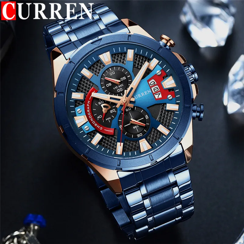 Curren Man Wristwatch Waterproof Chronograph Men Watch Military Top ...