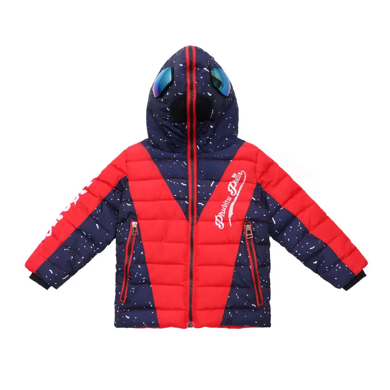 Зимние теплые детские куртки для мальчиков с очками для детей ...