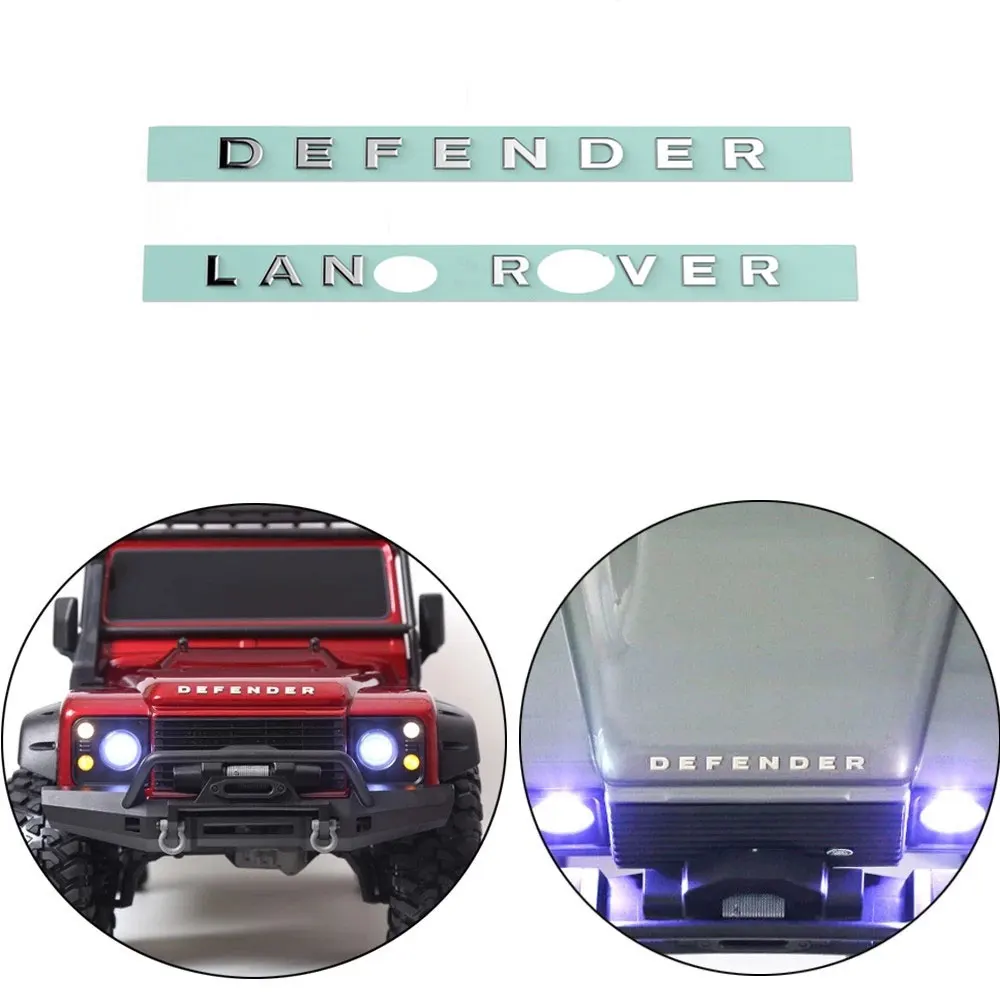 2PCS TRX-4 RC Car Metal sticker Logo Sticker Label for 1/10 Rc Crawler ...