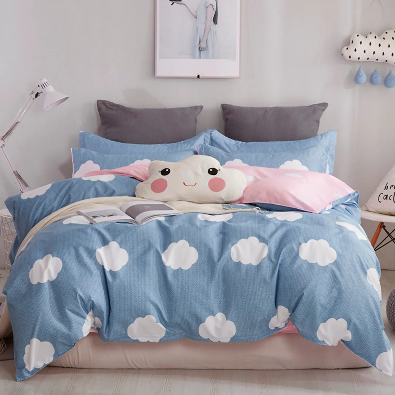 Clouds Bedding Set Simple Duvet Cover Set Pillowcase Home Textiles 2 ...