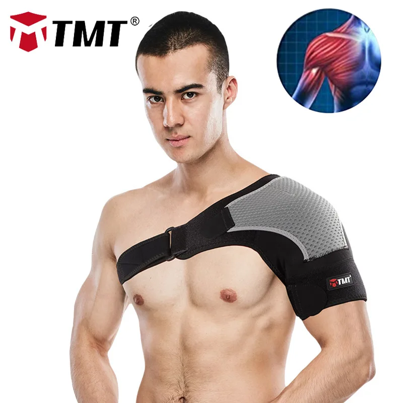 TMT Shoulder Brace Compression Support Arm Sleeve Wrap Adjustable ...