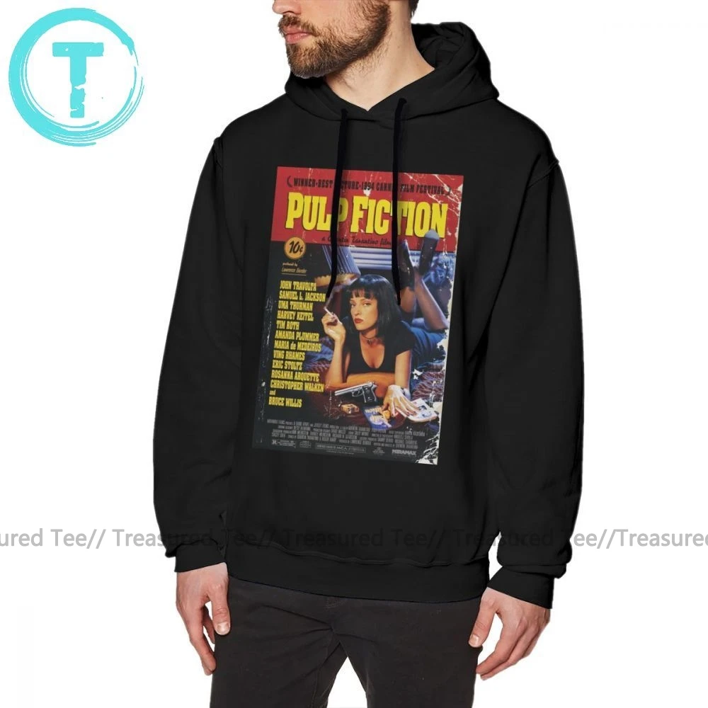 Pulp Fiction Hoodie Pulp Fiction Hoodies ฤดูหนาว Pullover Hoodie ผู้ชาย ...