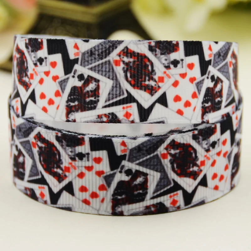 22mm 25mm 38mm 75mm Poker Cartoon Printed Grosgrain Ribbon Party ...