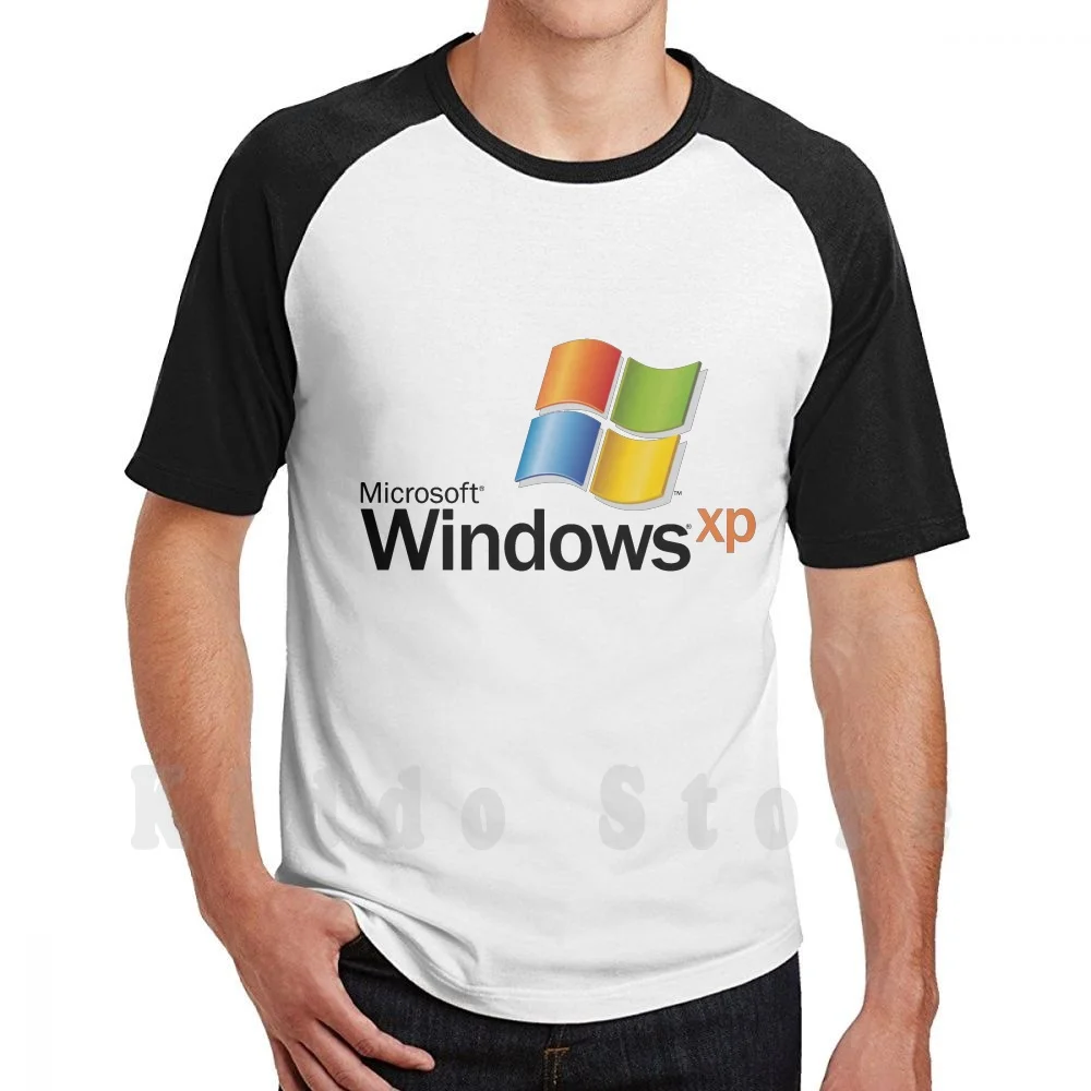 Windows-Xp-Logo-T-Shirt-Cotton-Men-Diy-Print-Cool-Tee-Windows-Windows ...
