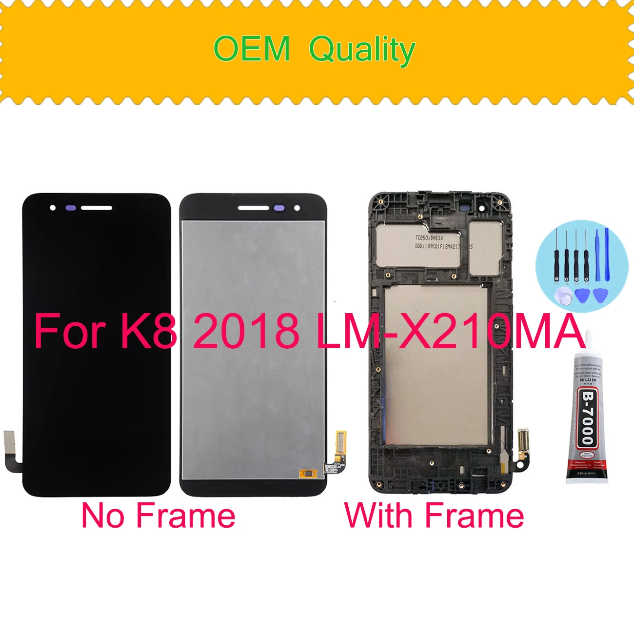 Ensemble écran tactile LCD avec châssis, pour LG Aristo 2 K8 2018 K9 ...