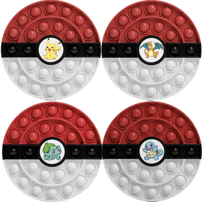13.5cm Pokemon Popit Fidget Toys Reliver Stress Bulbasaur Squirtle ...