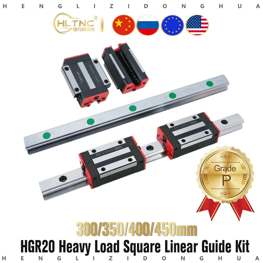 EU RU 20mm 300mm 350mm 400mm 450mm HIWIN Interchangable Linear Guides ...