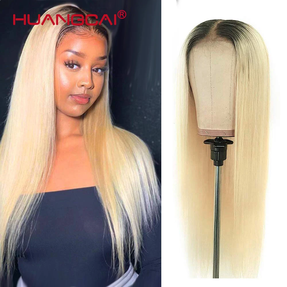 Ombre T1B/613 금발 레이스 부분 인모 가발 페루 스트레이트 613 금발 13*1 중간 부분 레이스 가발, 사전 발모 레미 헤어|인모 레이스 가발| - AliExpress