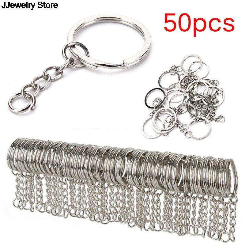Key Chains Accessories | Keychain Ring 50pcs | Keyring Keychain | 25mm ...