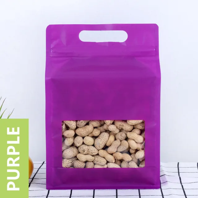 50pcs 3D Portable Thick Plastic Window Zip Lock Bags Widen Bottom ...