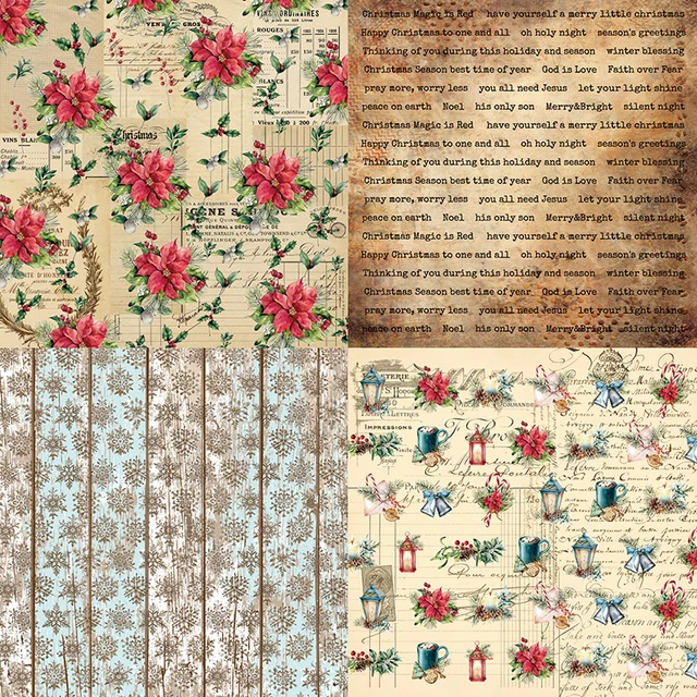 Vintage Christmas Scrapbook Paper