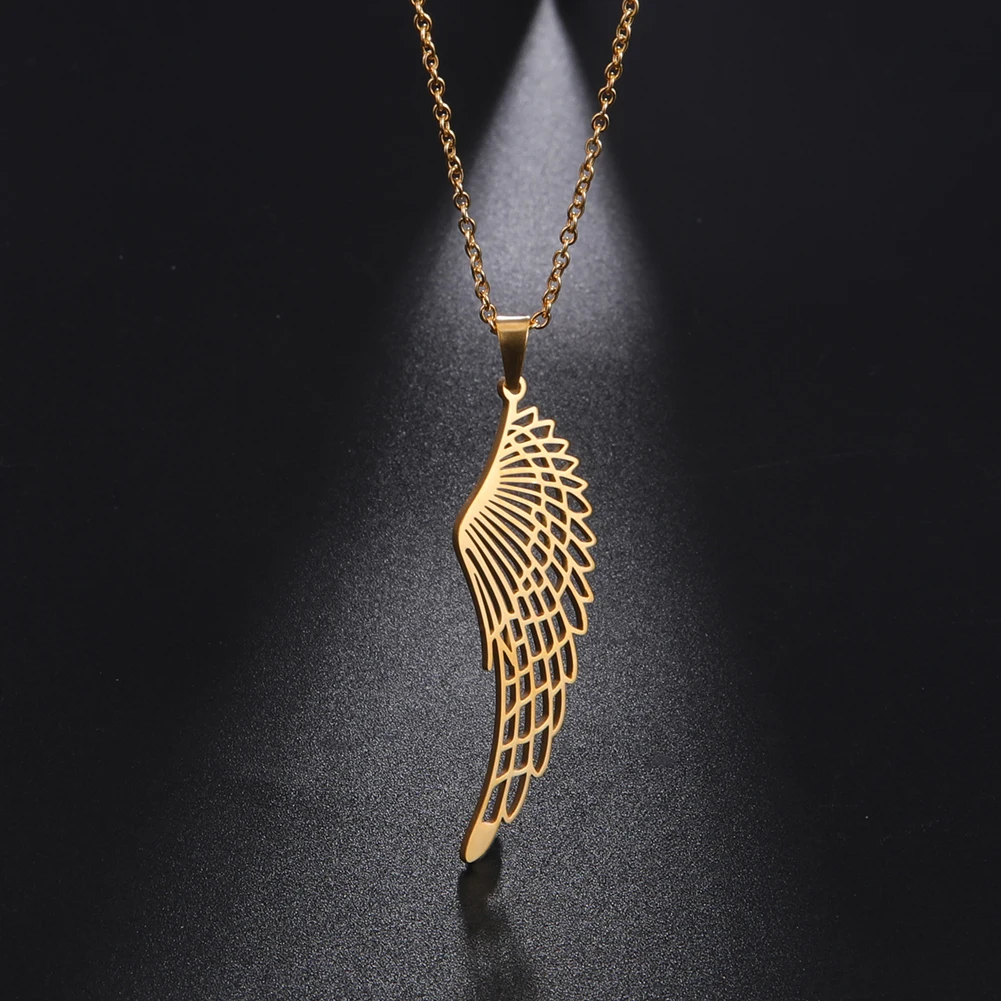 Skyrim 2022 Seraph Angel Wing Pendant Necklace For Women Stainless ...