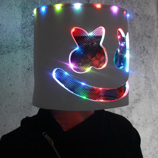 Party For Light Glow Cosplay Halloween Prop Mask Scary Up Rave Led Bar ...