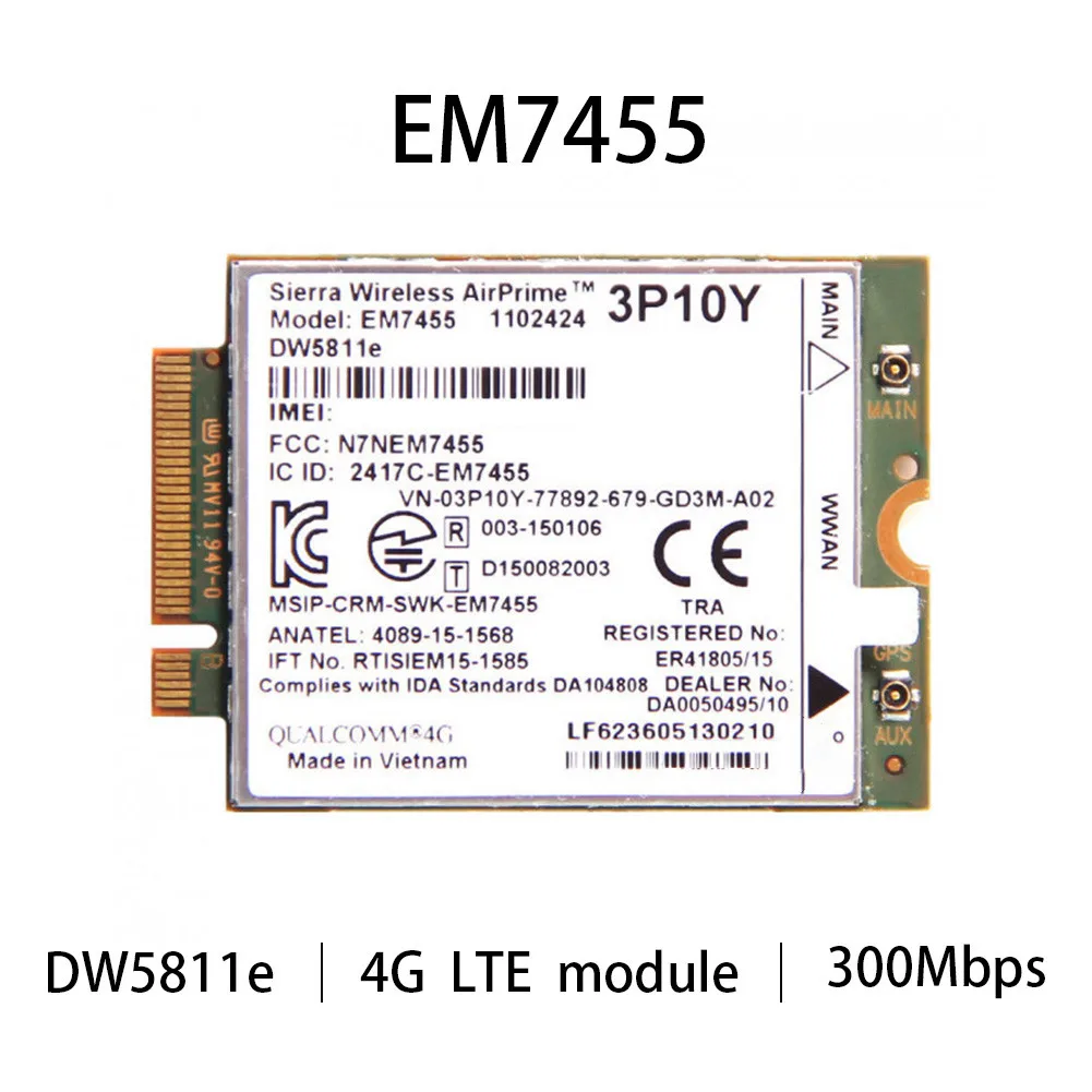 Sierra EM7455 DW5811e 4G LTE WWAN Card Module GOBI6000, 60% OFF
