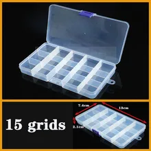 Transparent Plastic box Screw Compartment Box Jewelry Earring Display ...