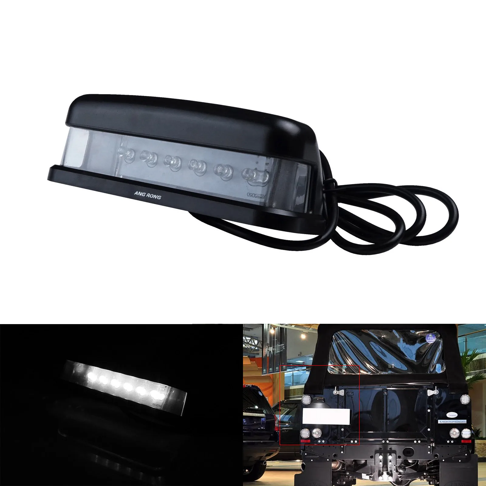 1x-White-Canbus-LED-License-Number-Plate-Light-For-Land-Rover-Defender ...