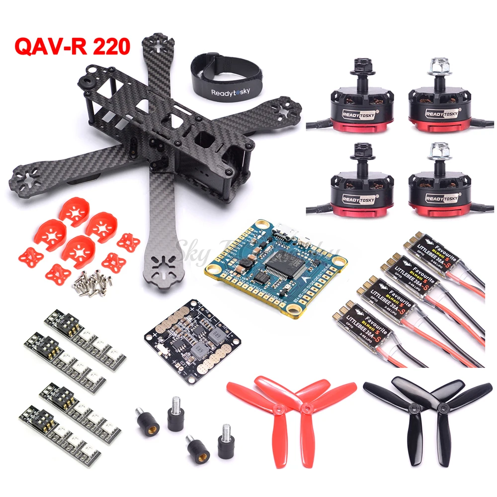 Qav-r 220mm 220 Carbon Fiber Racing Drone Quadcopter F3 / F4 Flight ...