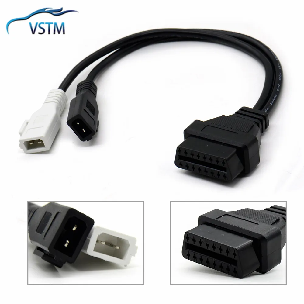 2022 New 2p+2p To 16p Obdii Cable Obd 2 Car Diagnostic Cable 16pin Obd2 ...