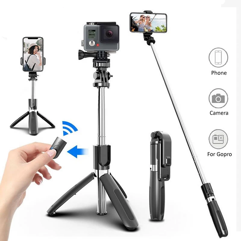 Universal Bluetooth Wireless Selfie Stick Tripod Foldable Monopod