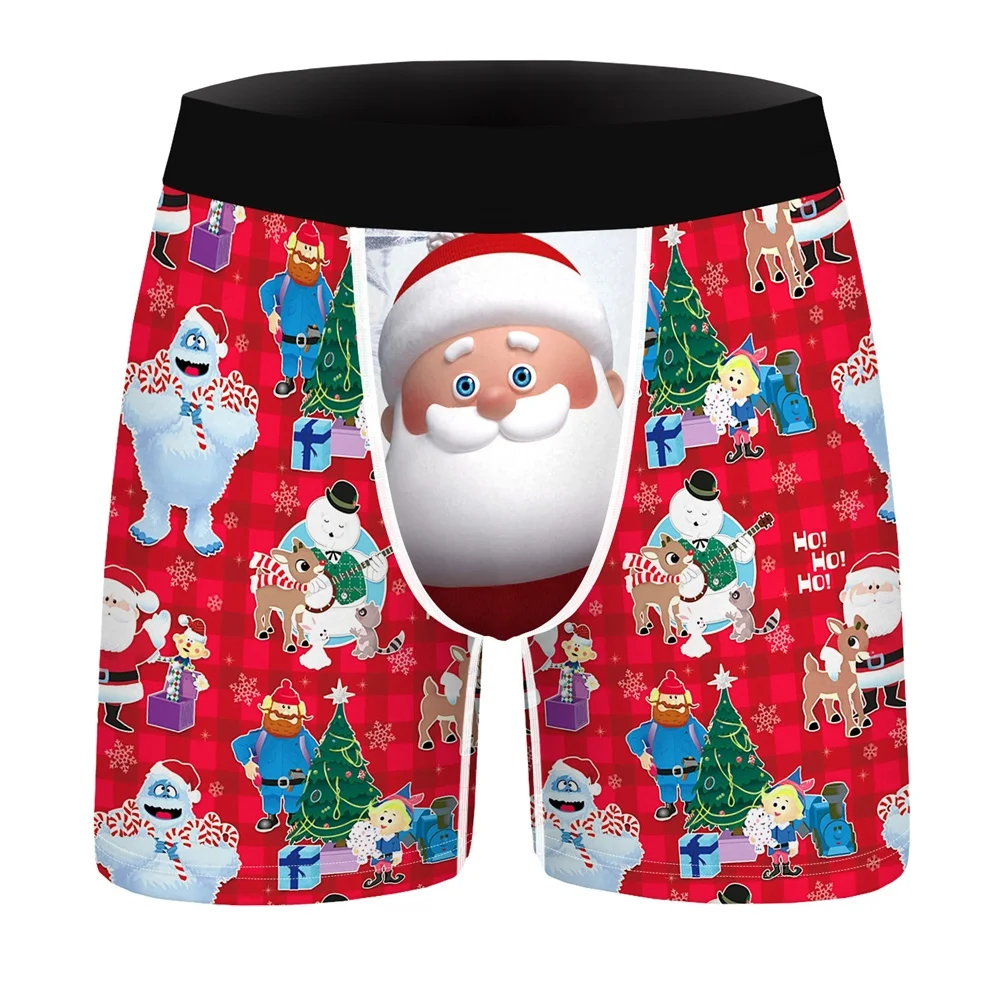 Boxer-shorty,Boxer drôle d'arbre de Noël pour hommes,père Noël,bonhomme ...