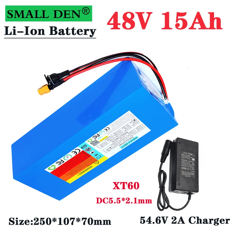 New-48V-15Ah-18650-lithium-battery-pack-13S5P-500-1000W-high-power-54 ...
