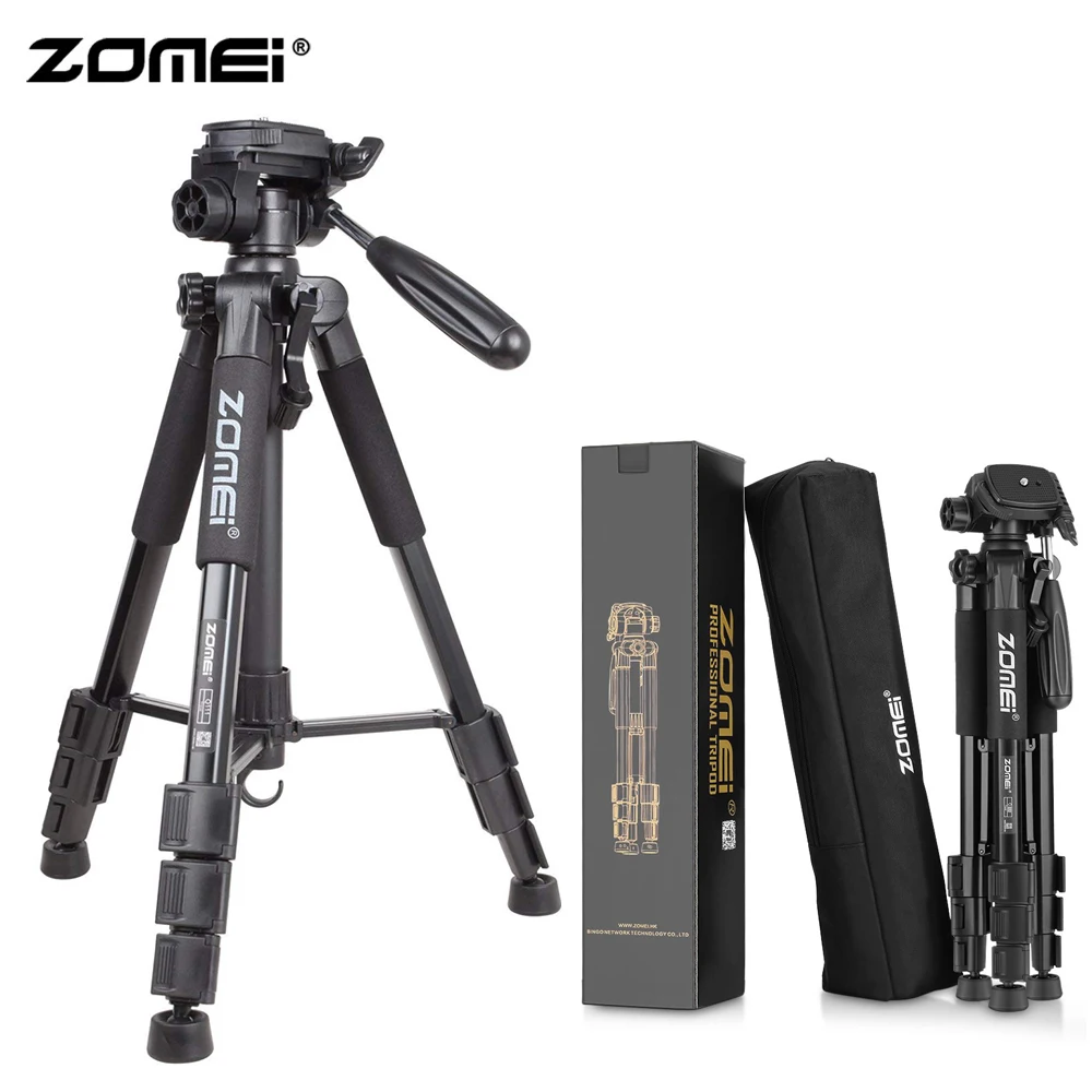ZOMEI-Black-Q111-Lightweight-Professional-Tripod-Portable-Travel-Camera ...
