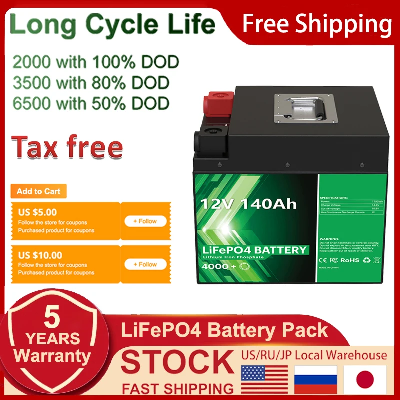 Lithium Battery Lifepo4 12v 140ah | Lithium 12v Solar Storage Battery ...