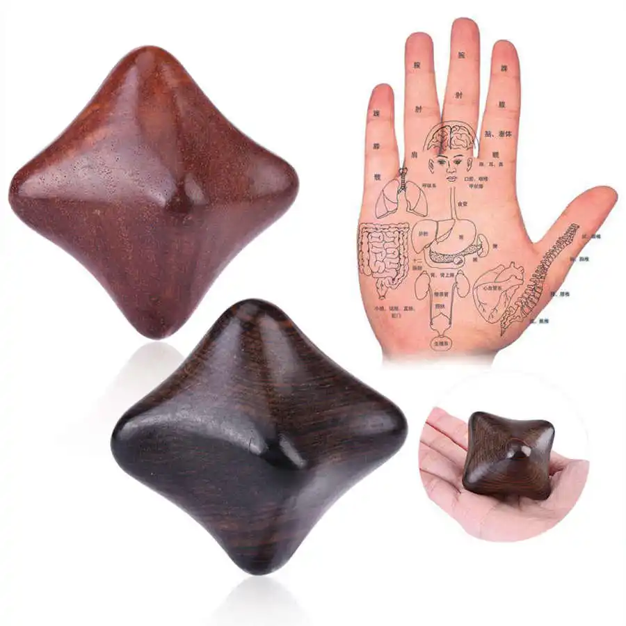Hand Massage Vietnam Fragrant Wood Reflexology Massager Hexagonal ...