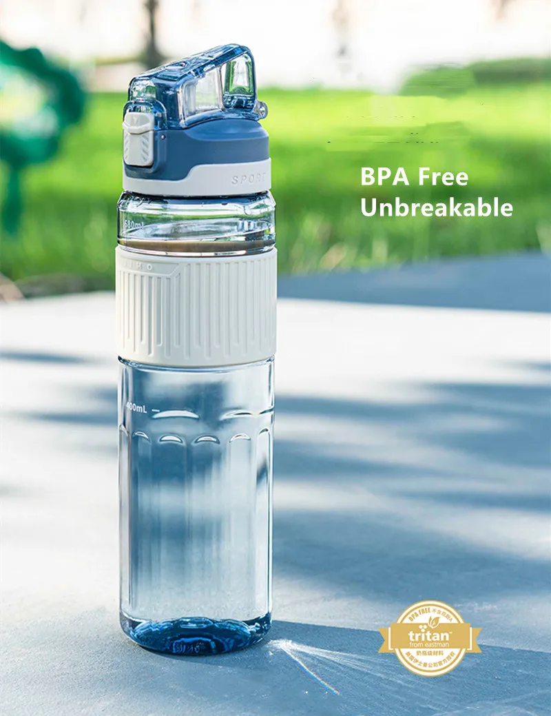 Gourde,Bouteille d'eau écologique de grande capacité en Tritan, Shaker de Sport de plein air ...