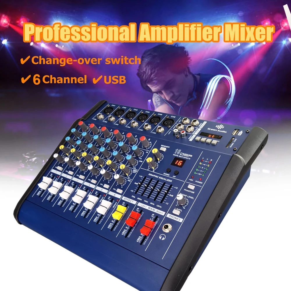Professional PMX402DU 4-Channel Powered Mixer With Built-in