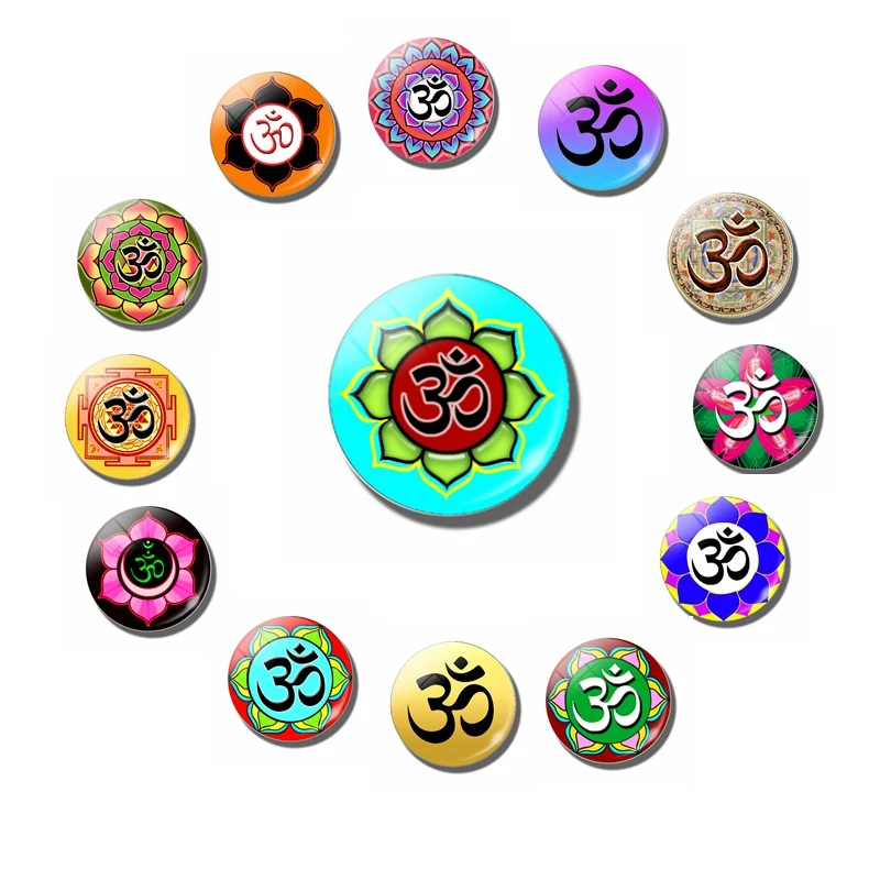 Hinduism-d-me-en-verre-avec-symbole-Om-Yoga-autocollant-de-m-ditation ...