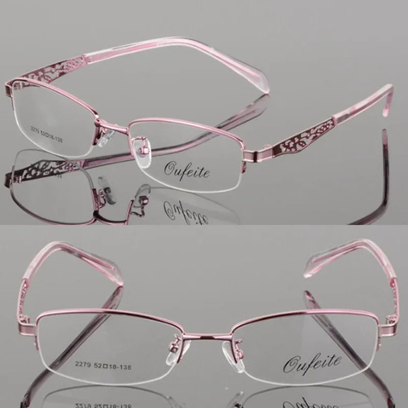 Metal Eyeglasses Frame Eyewear | Pink Eyeglass Frames Women - Metal ...