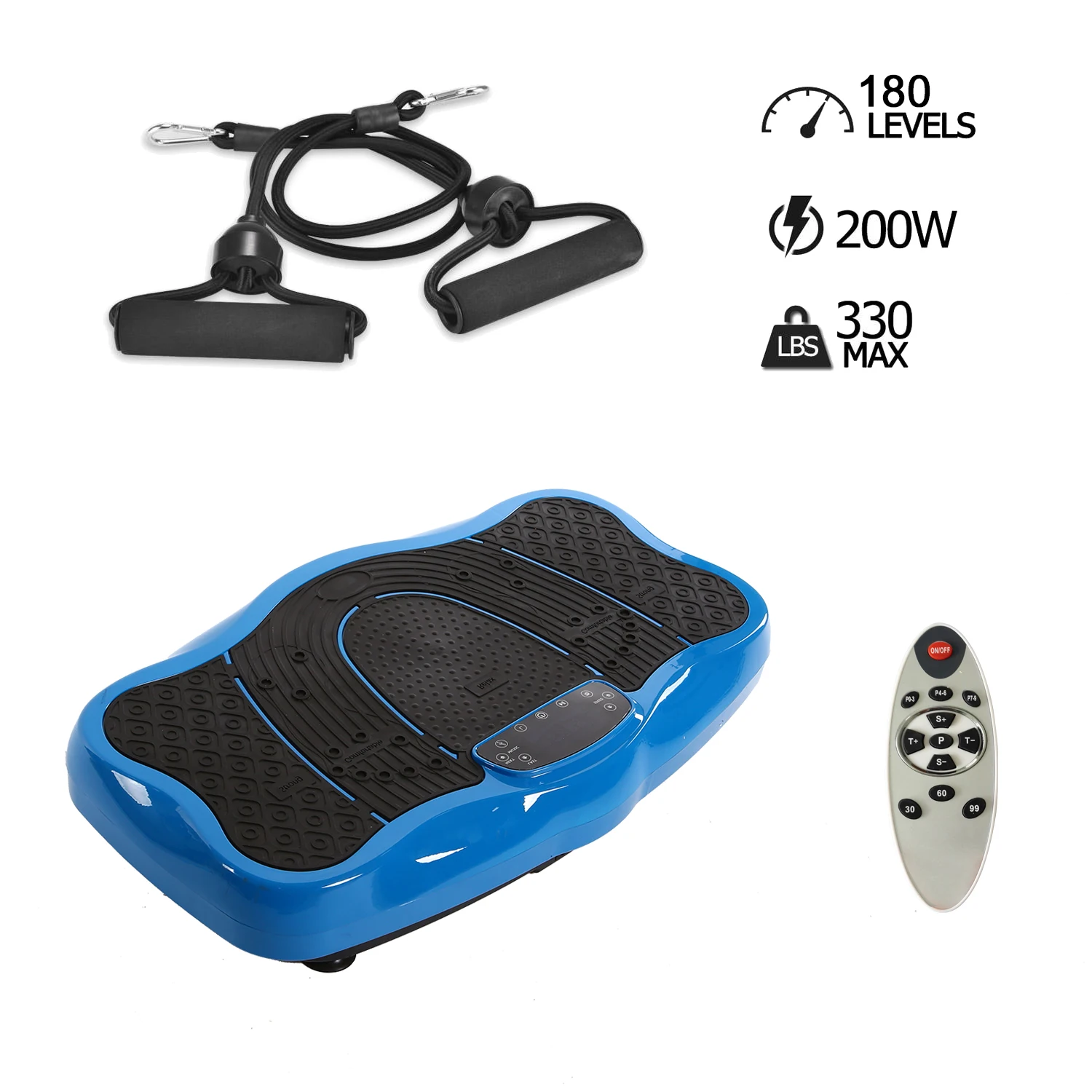 High Quality Vibration Plate Massager Machine With Two Resistance Band ...