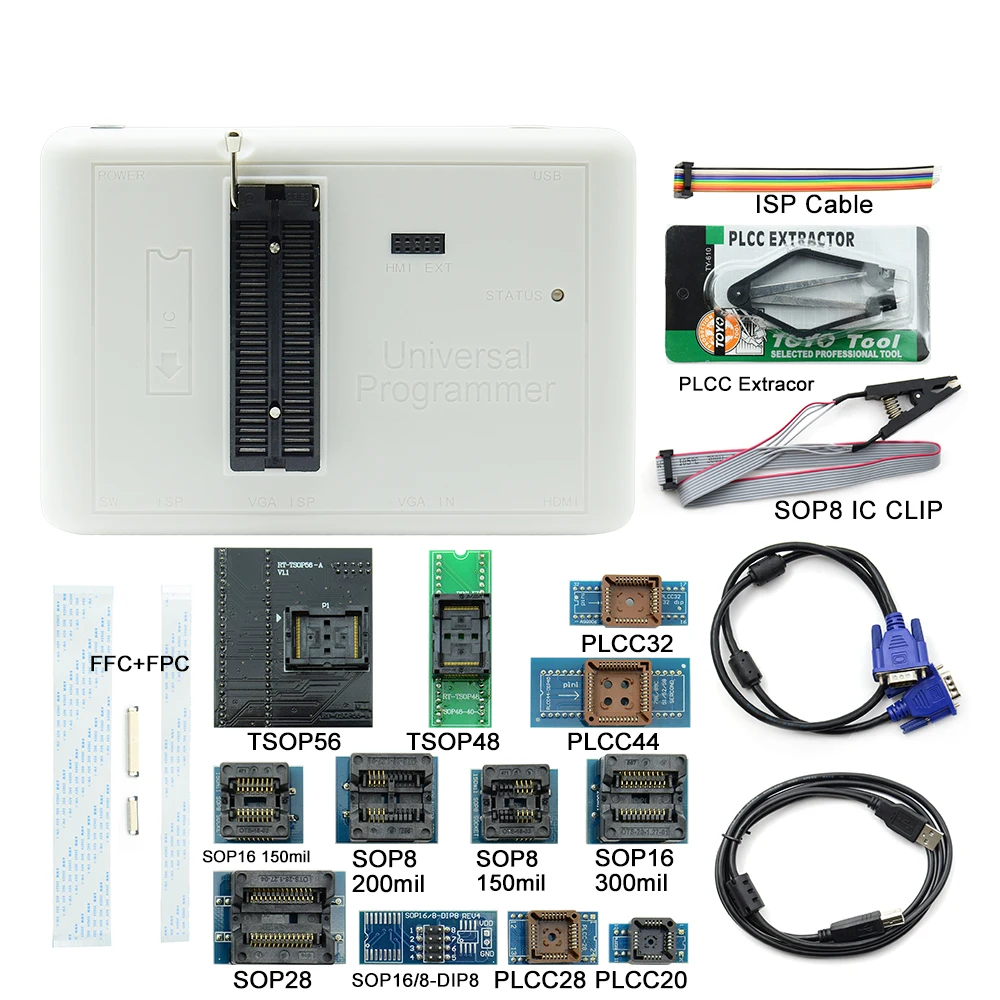 Adapters MYA RT809H EMMC-Nand FLASH Programmer TSOP56 TSOP48 SOP8 ...