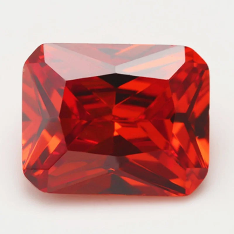 9.80 Cts Natural Jacinth 10x12mm Rectangle Emerald Cut Sri-lanka Vvs ...